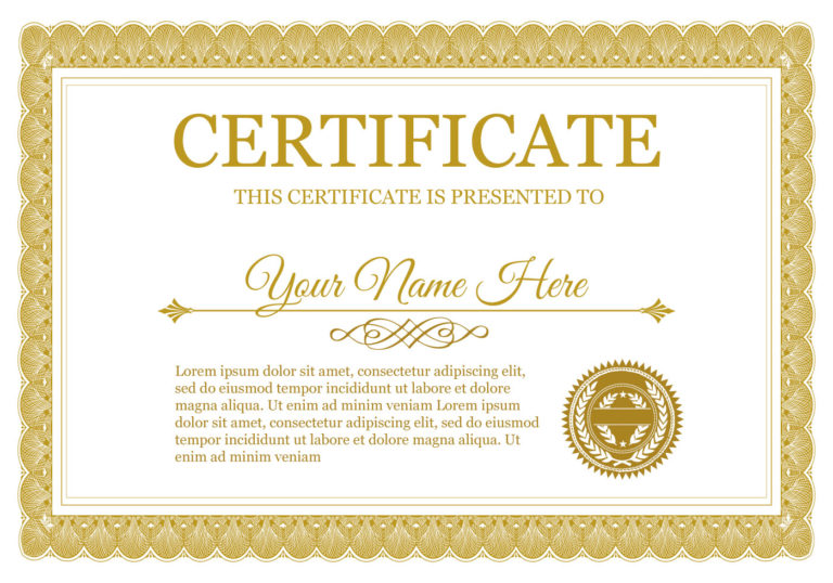Certificate of Completion Template PSDs | Certificate Templates Certificate of Completion Template PSDs | Certificate Templates